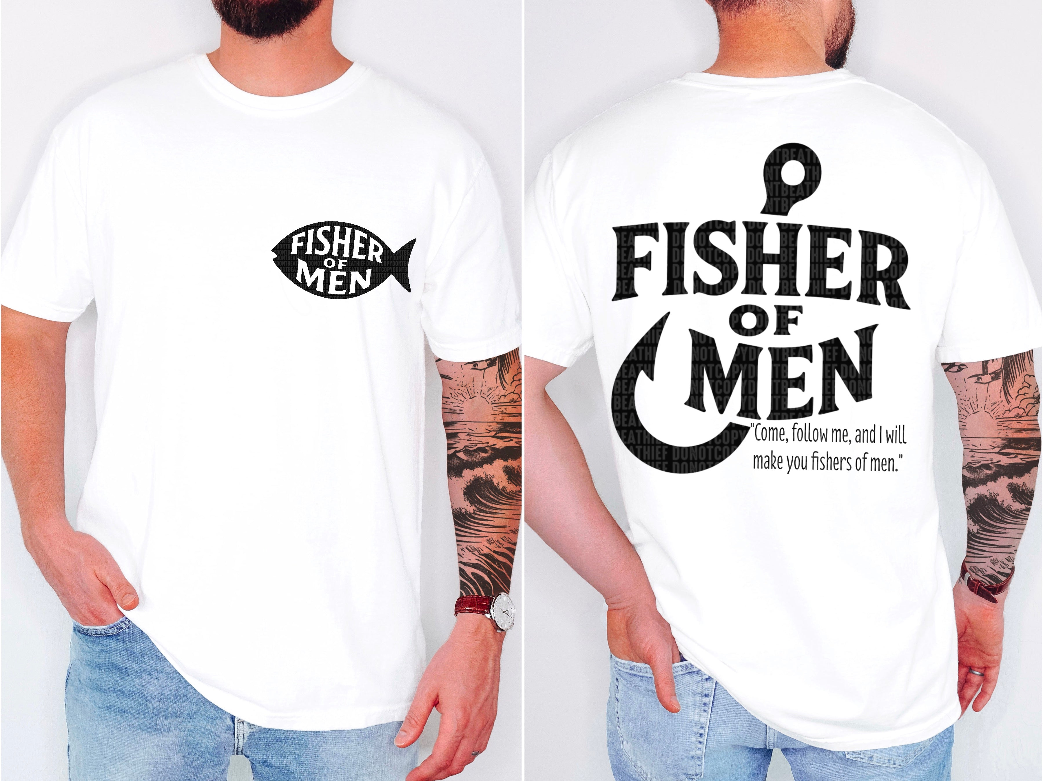 Fisher Of Men Fish Front – Lovie T Designs