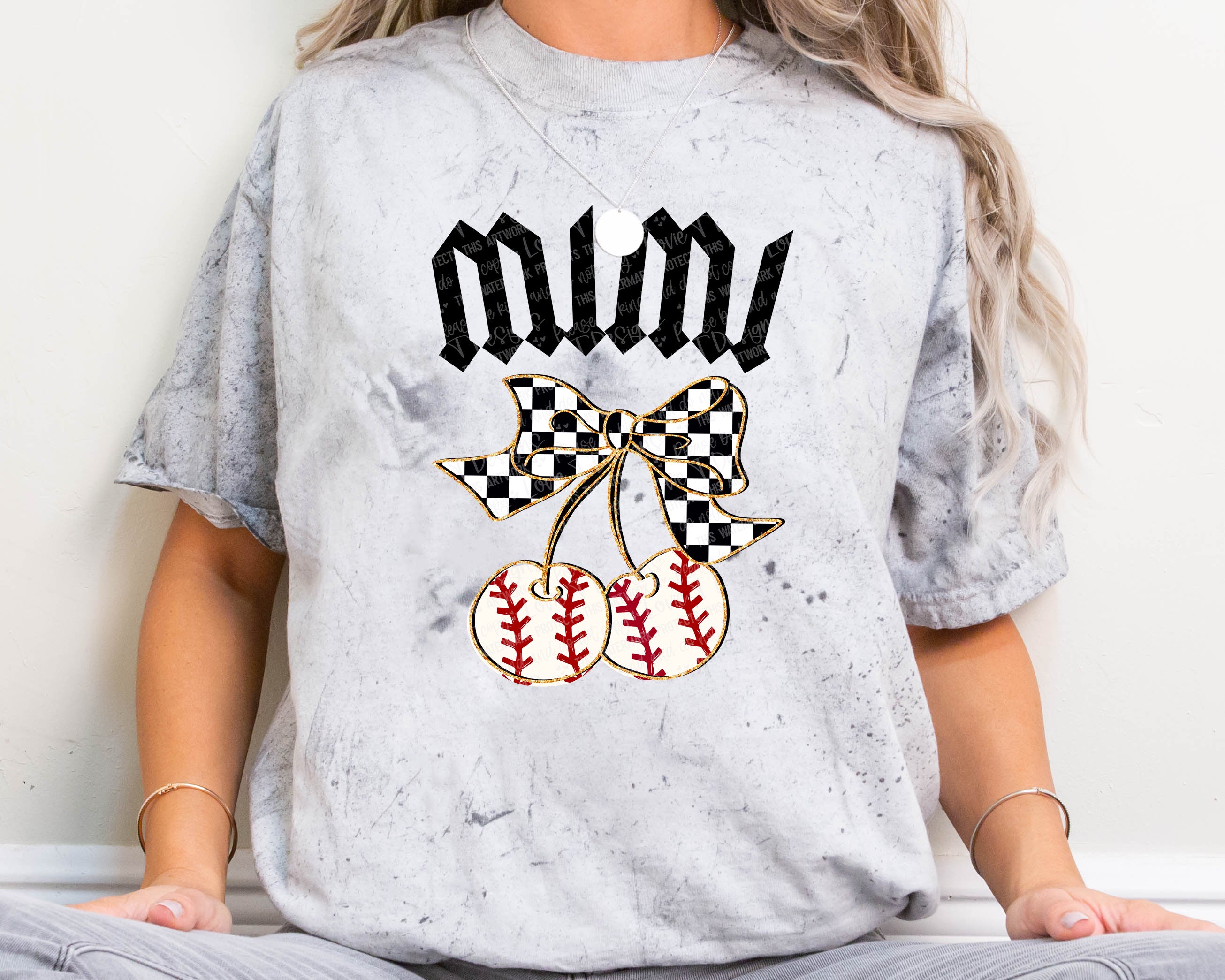 Baseball Mimi Cherries - Lovie T Designs