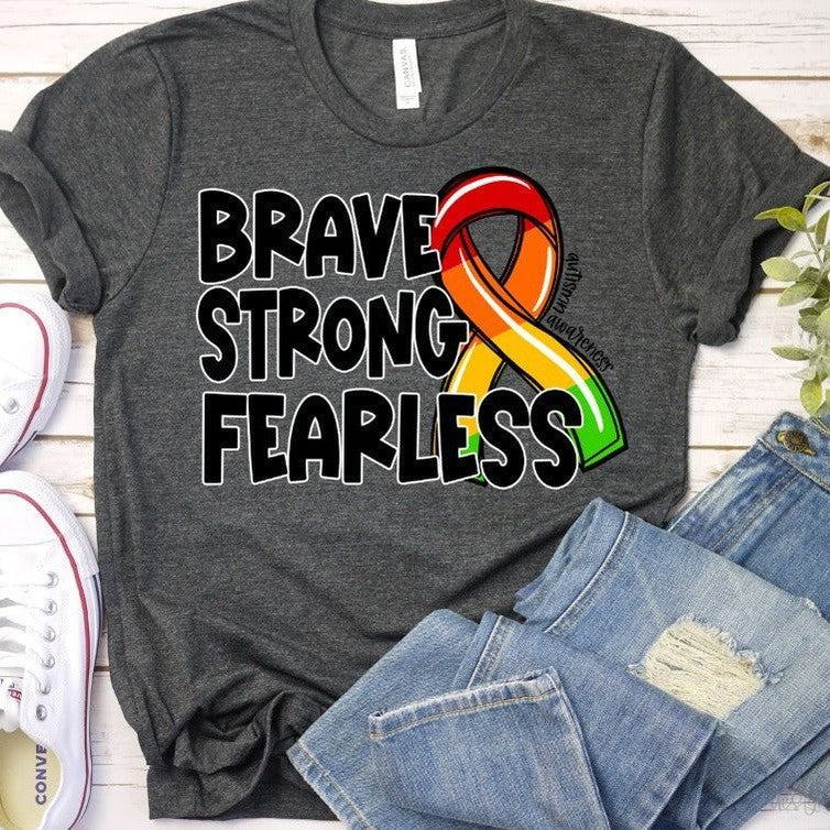 Brave Strong Fearless Autism Awareness - Lovie T Designs