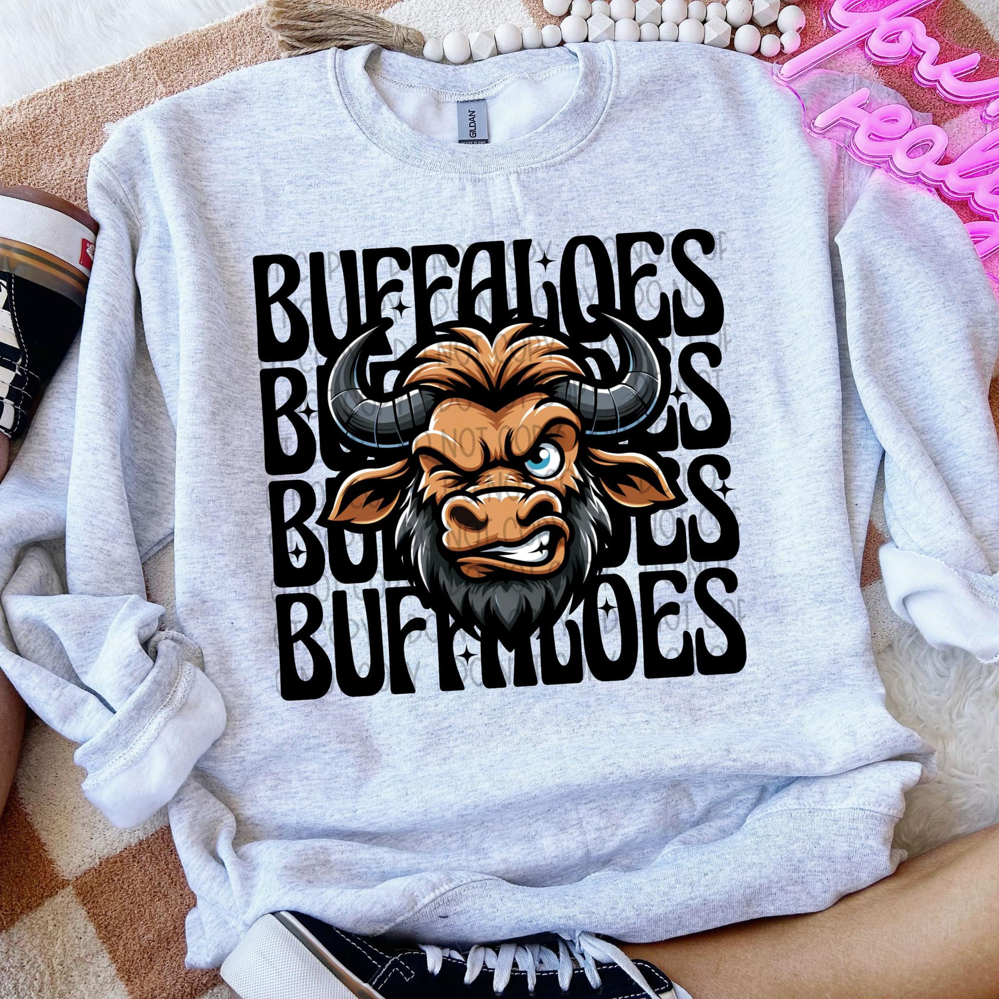 Buffaloes Winking Mascot - Lovie T Designs