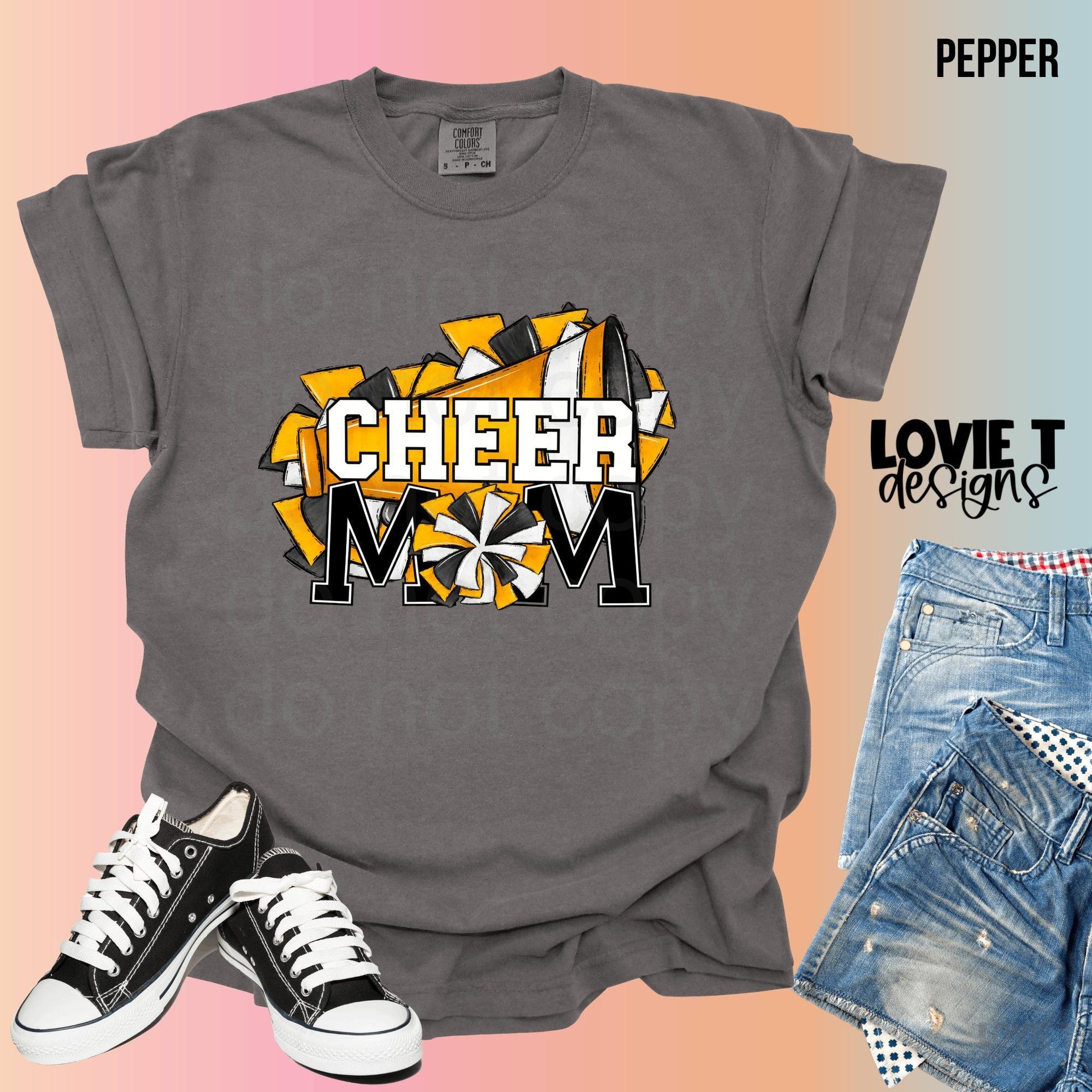 Cheer_Mom Gold - Lovie T Designs