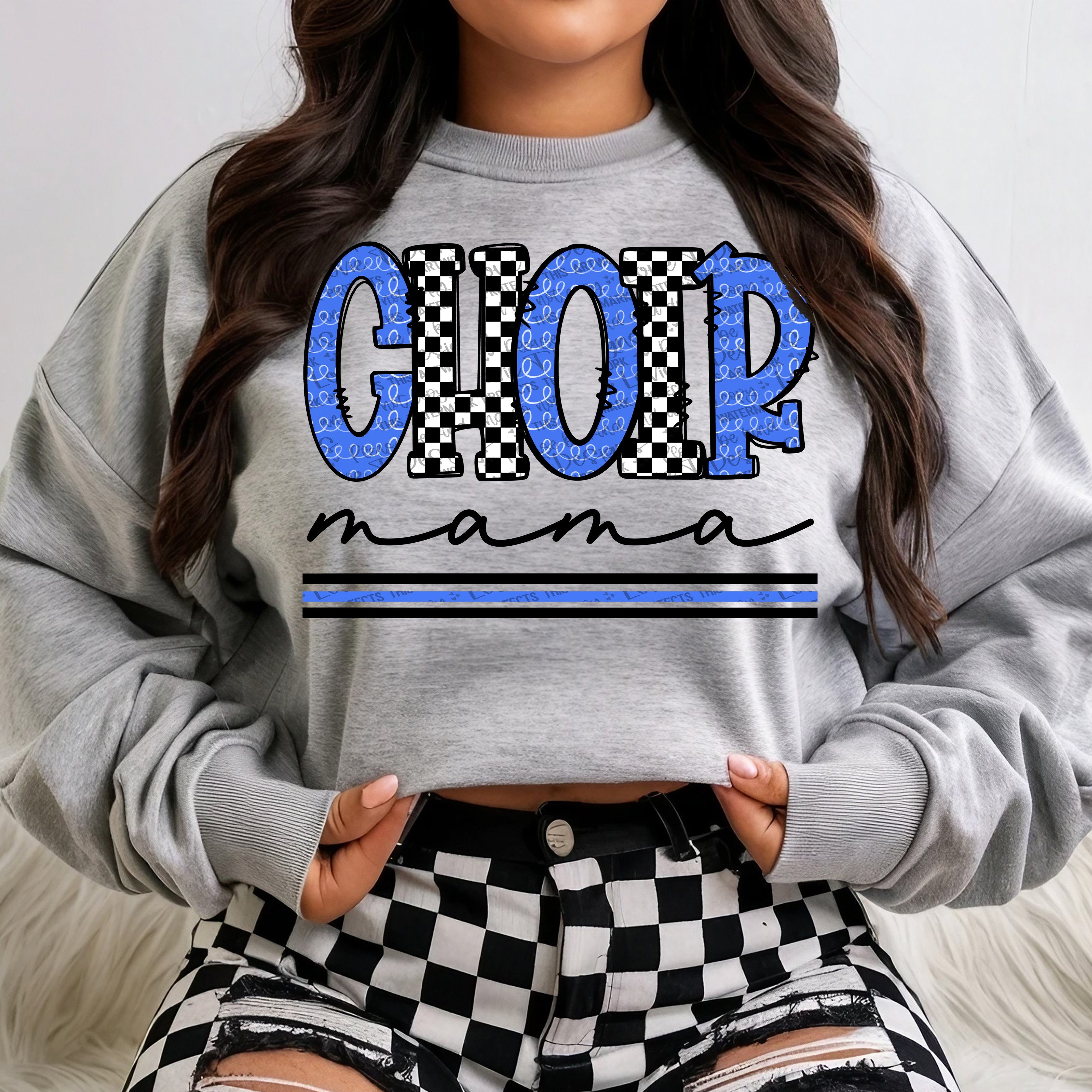 Choir - Blue Blue - Cor Checkered - Lovie T Designs