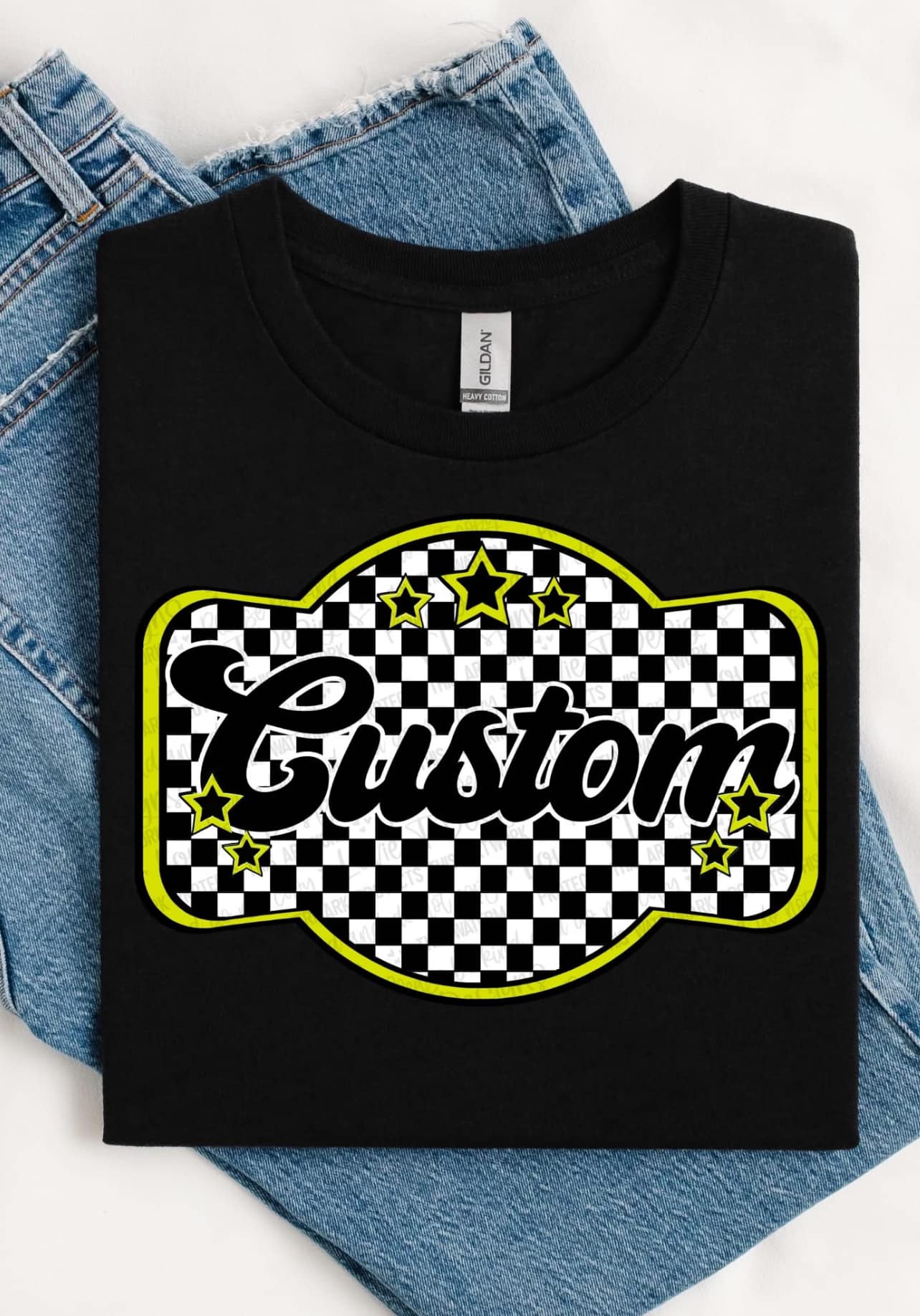 Custom Green Checker Marquee - Lovie T Designs