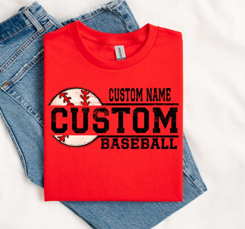Custom Split Baseball - Mockup - Lovie T Designs