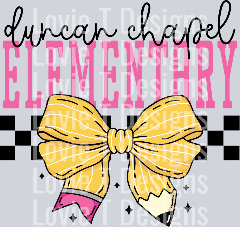 DUNCAN CHAPEL CHECKERED SCHOOL CUSTOM - Lovie T Designs