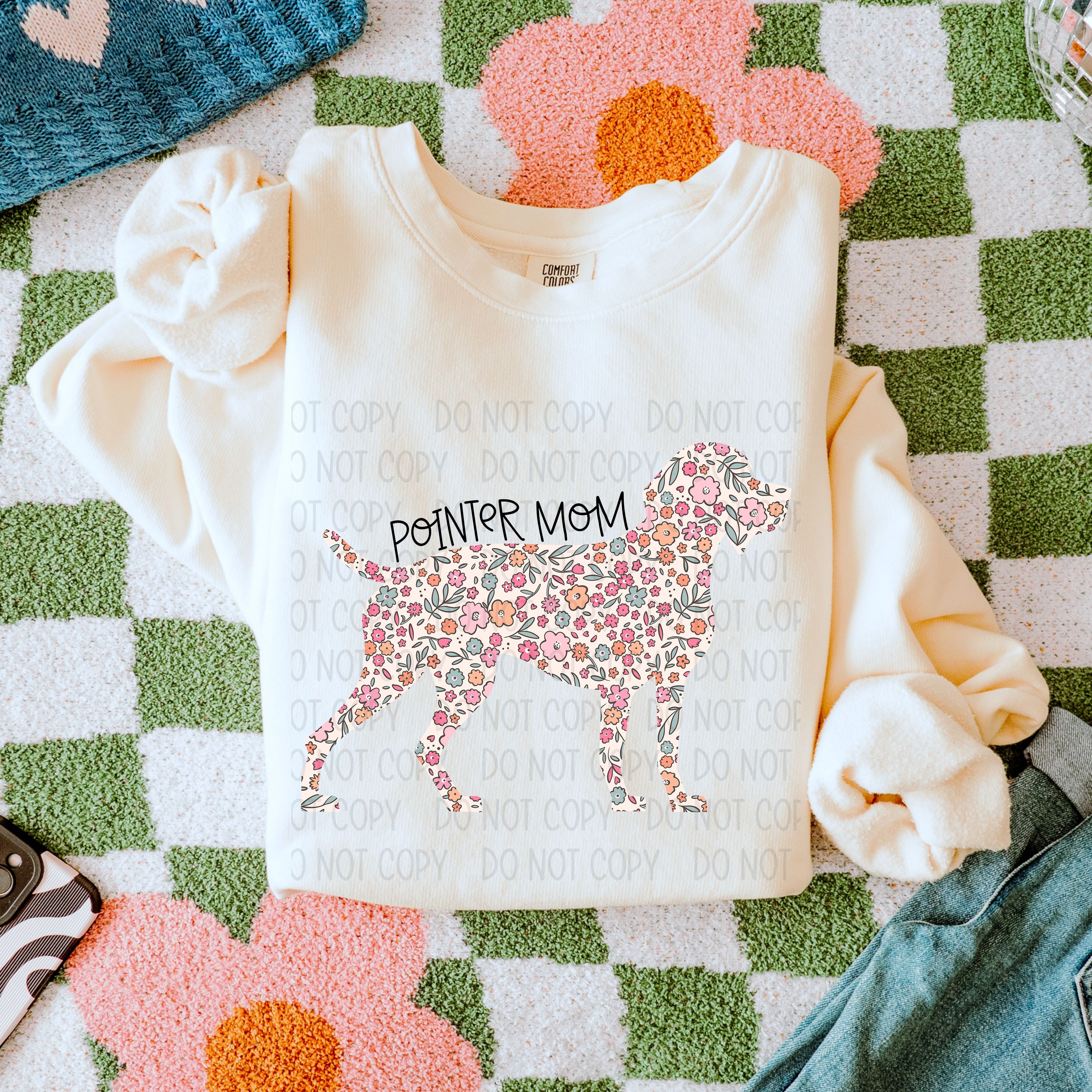 Floral Pointer Mom - Lovie T Designs