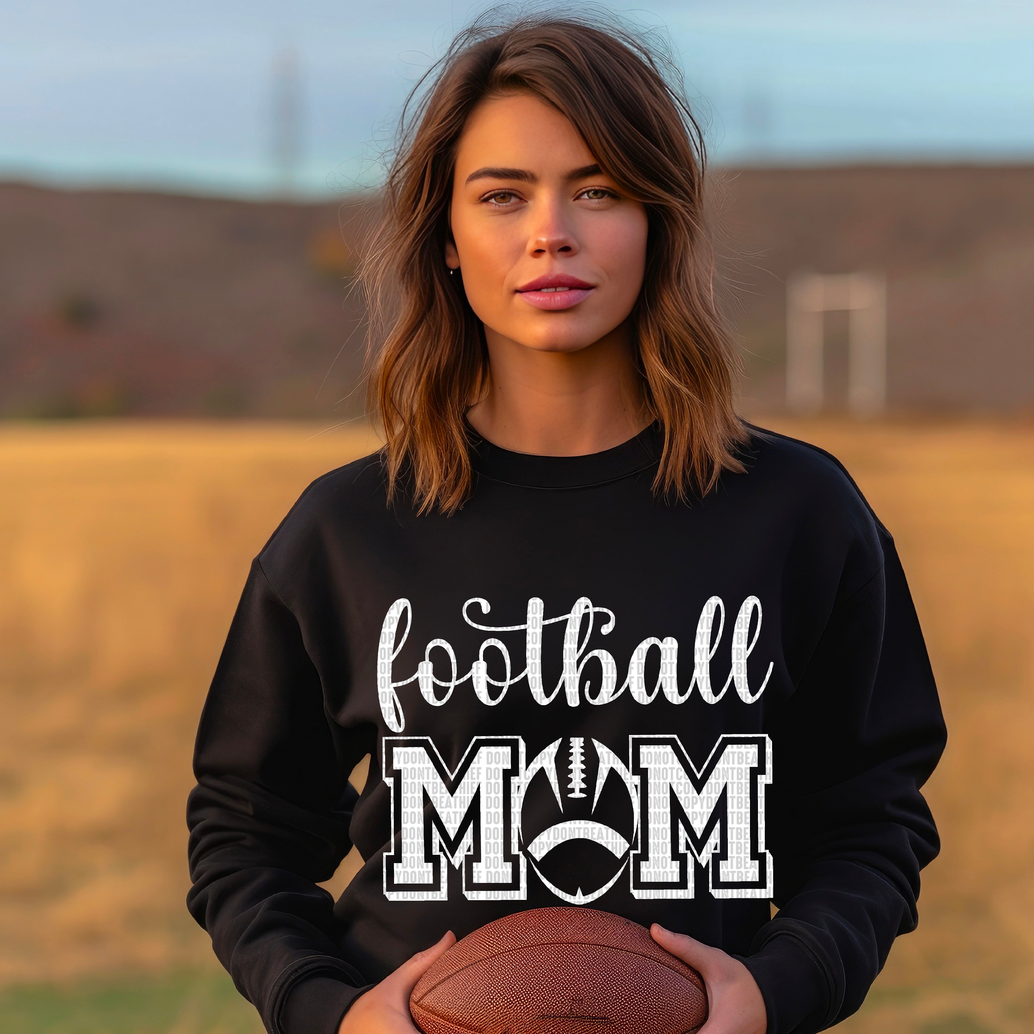 Football Mom White - Lovie T Designs