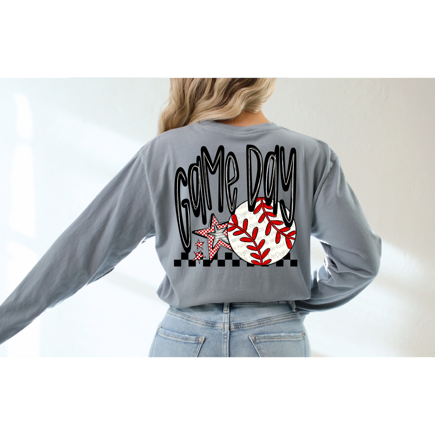 Game Day Baseball Checker - Custom Colors - Lovie T Designs