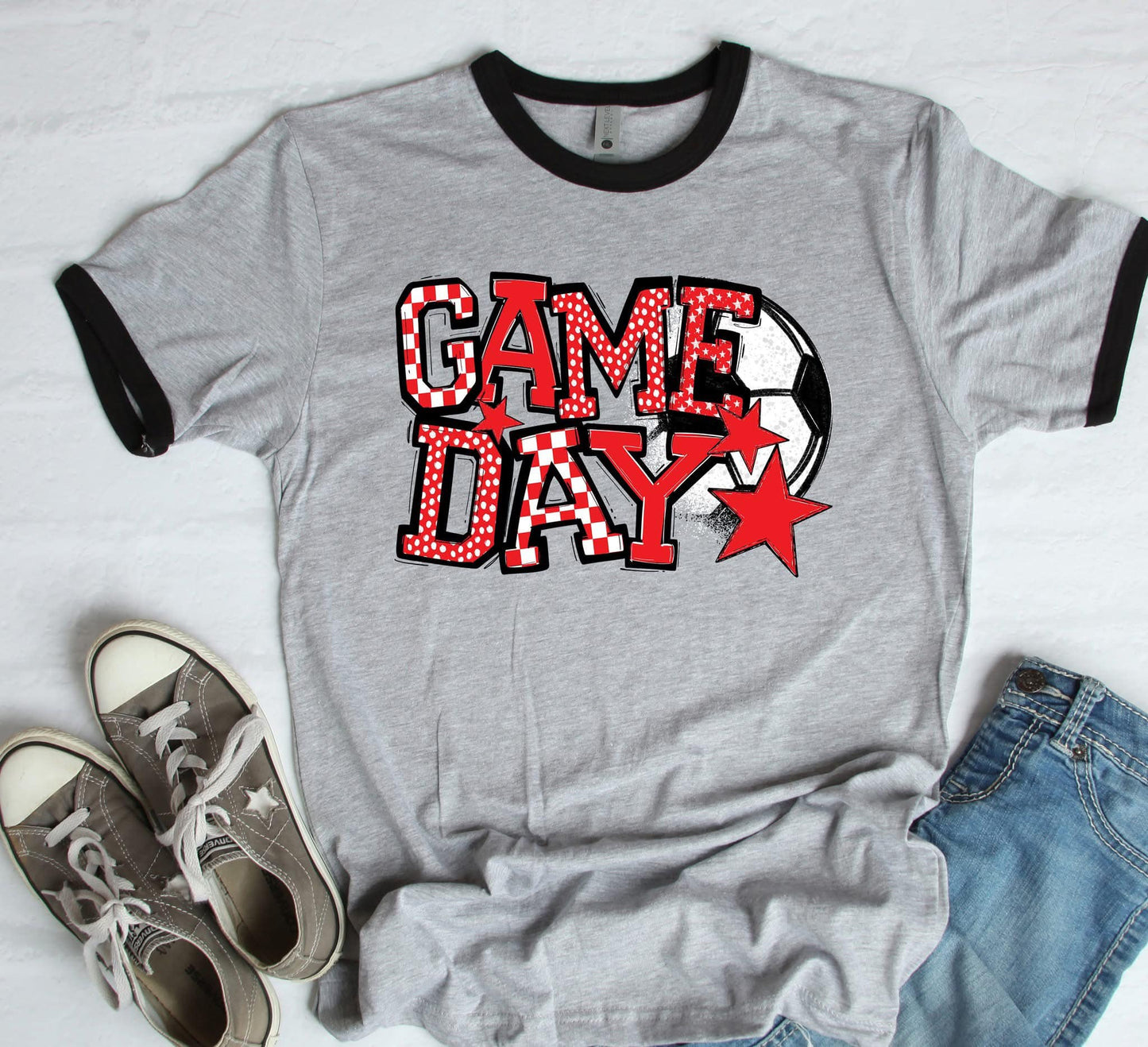 Game Day Red Soccer - Lovie T Designs
