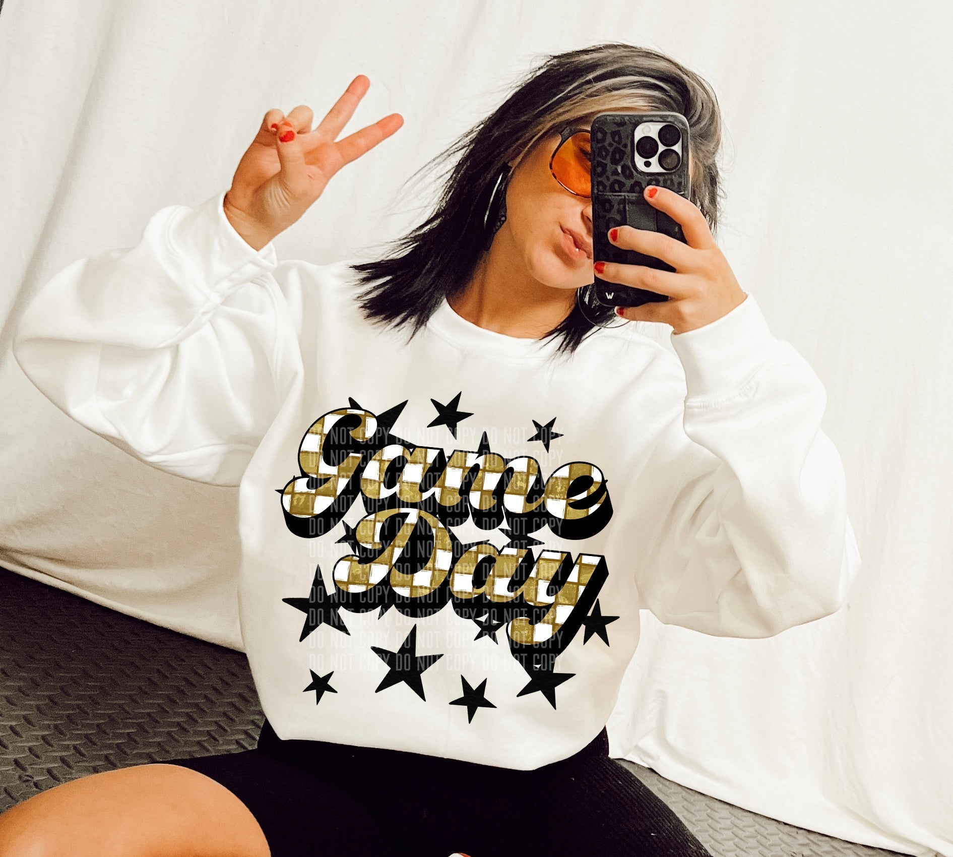 Game Day Vegas Gold Checkers - Lovie T Designs