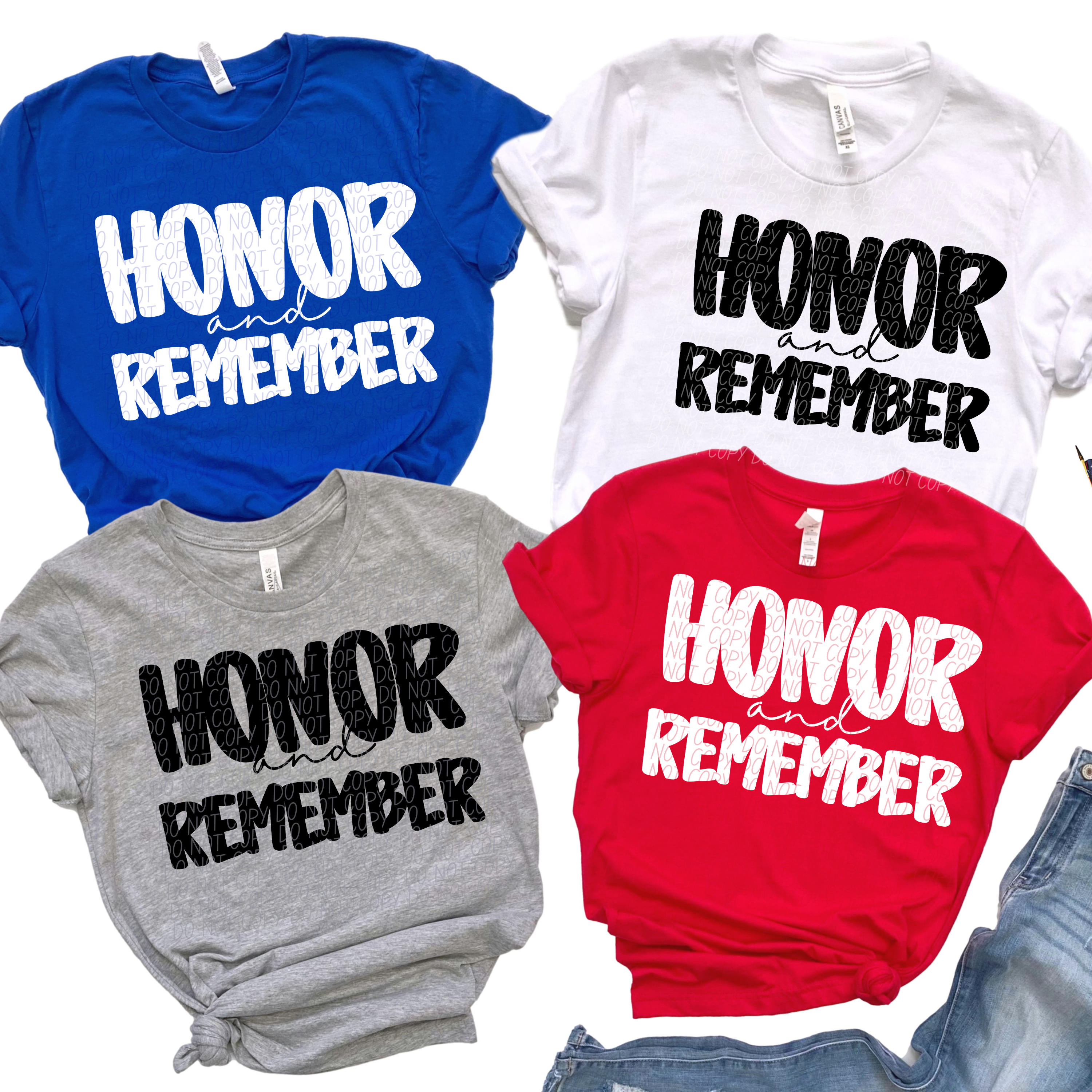 Honor and Remember White - Lovie T Designs