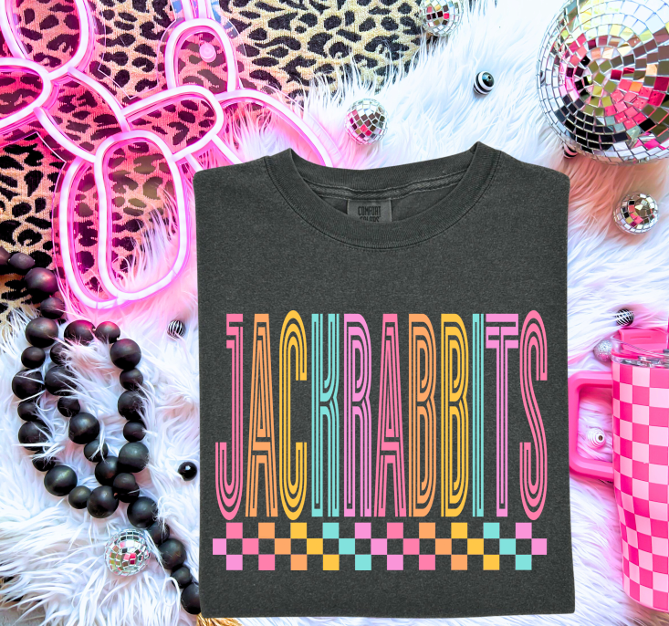 Jackrabbits Colorful Line Mascot - Lovie T Designs