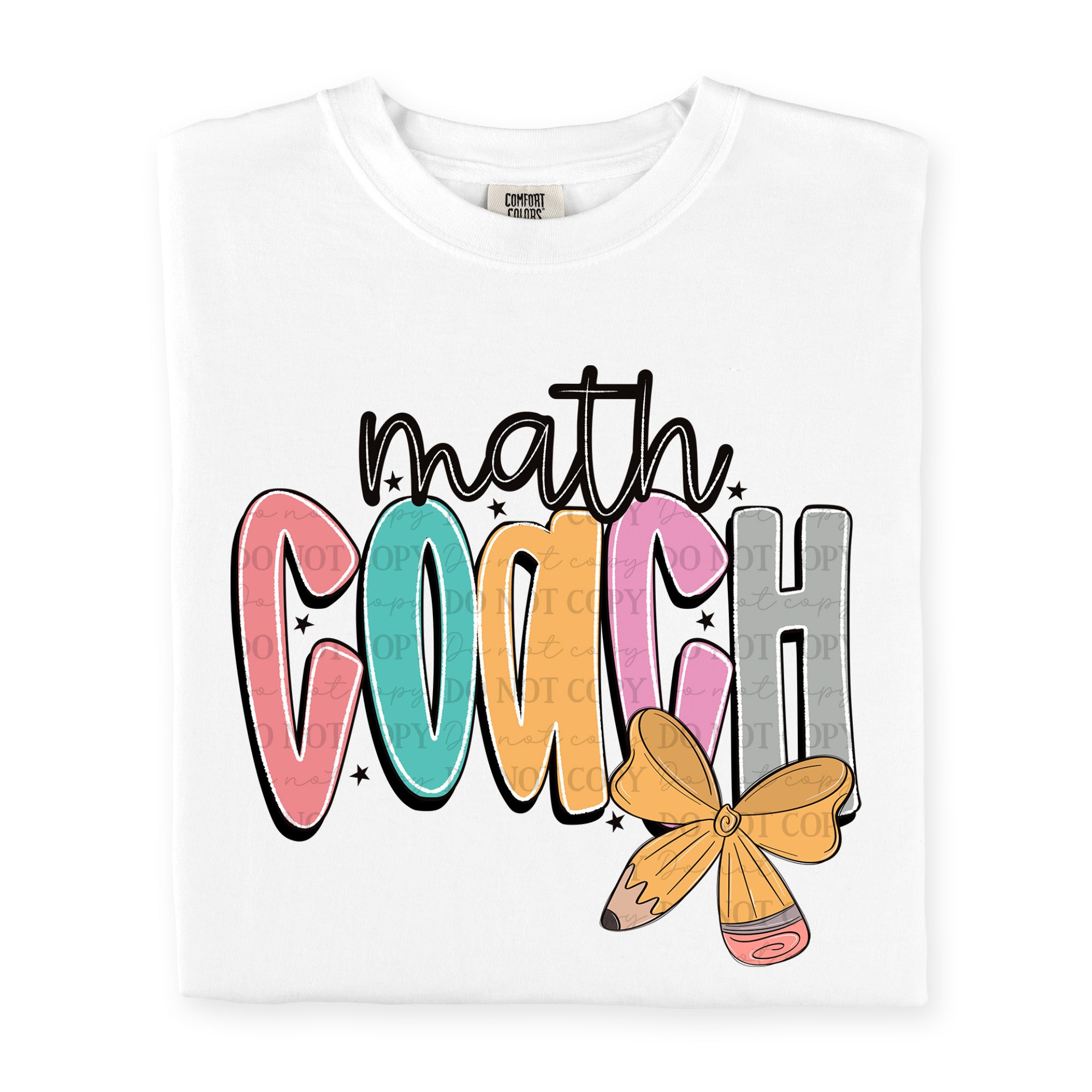 Math Coach Doodle Bow - Lovie T Designs
