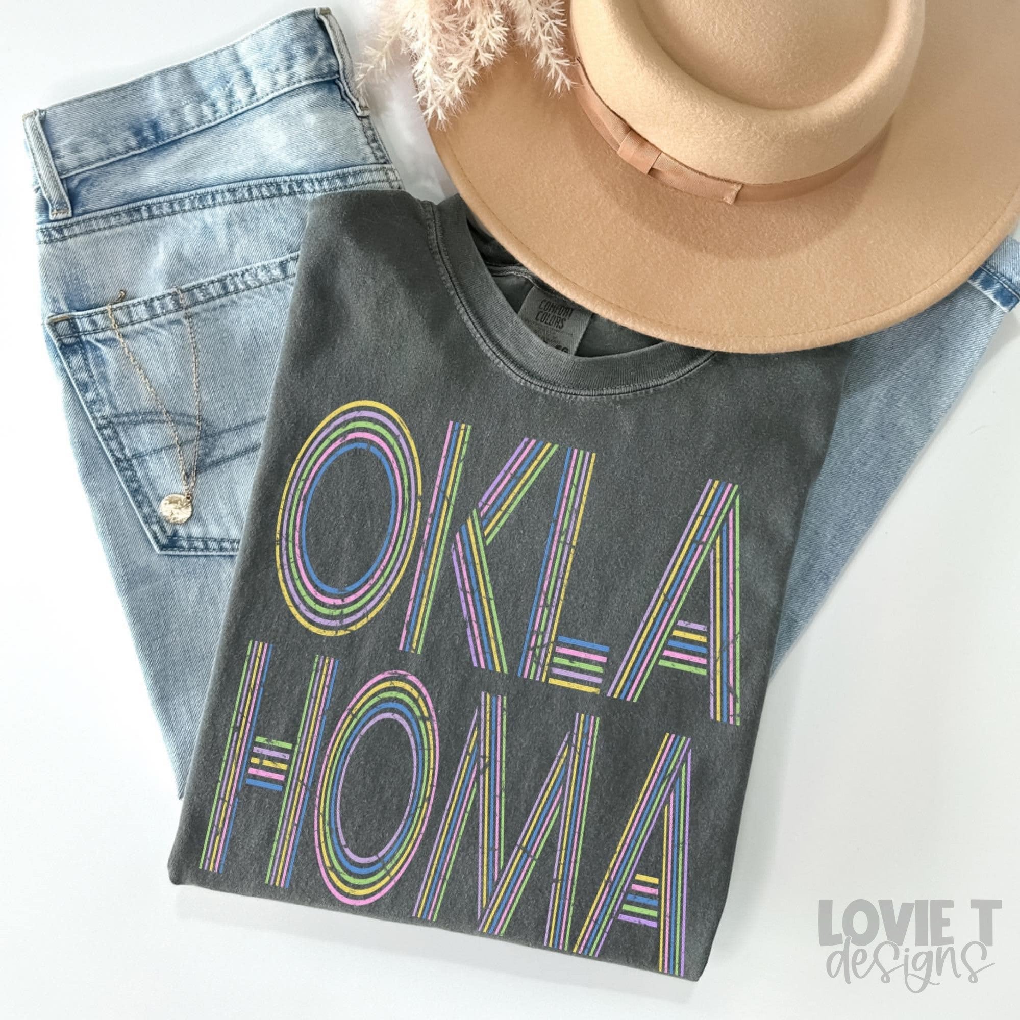 Oklahoma Retro Lines - Lovie T Designs