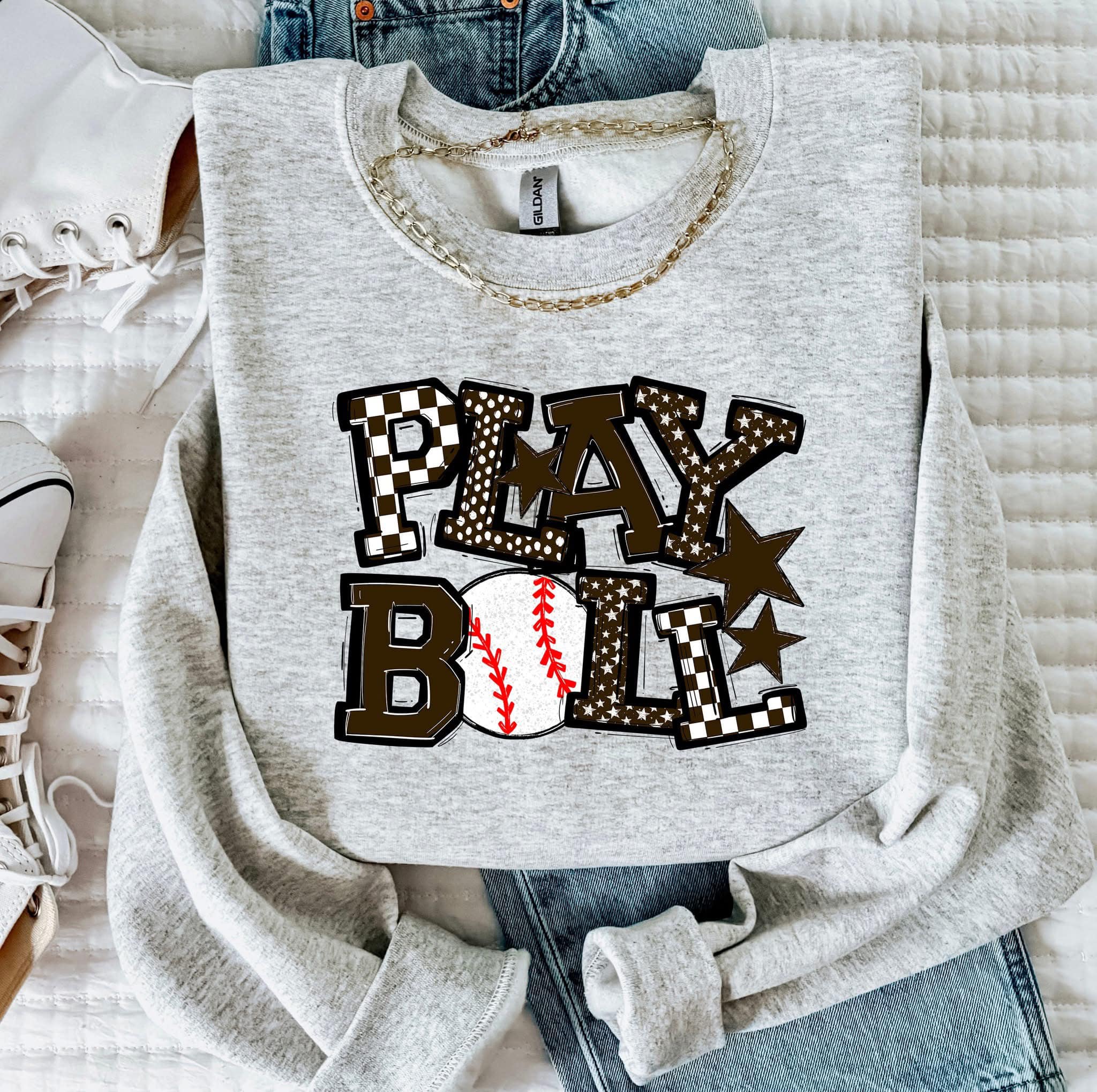 Play Ball Maroon Baseball - Lovie T Designs