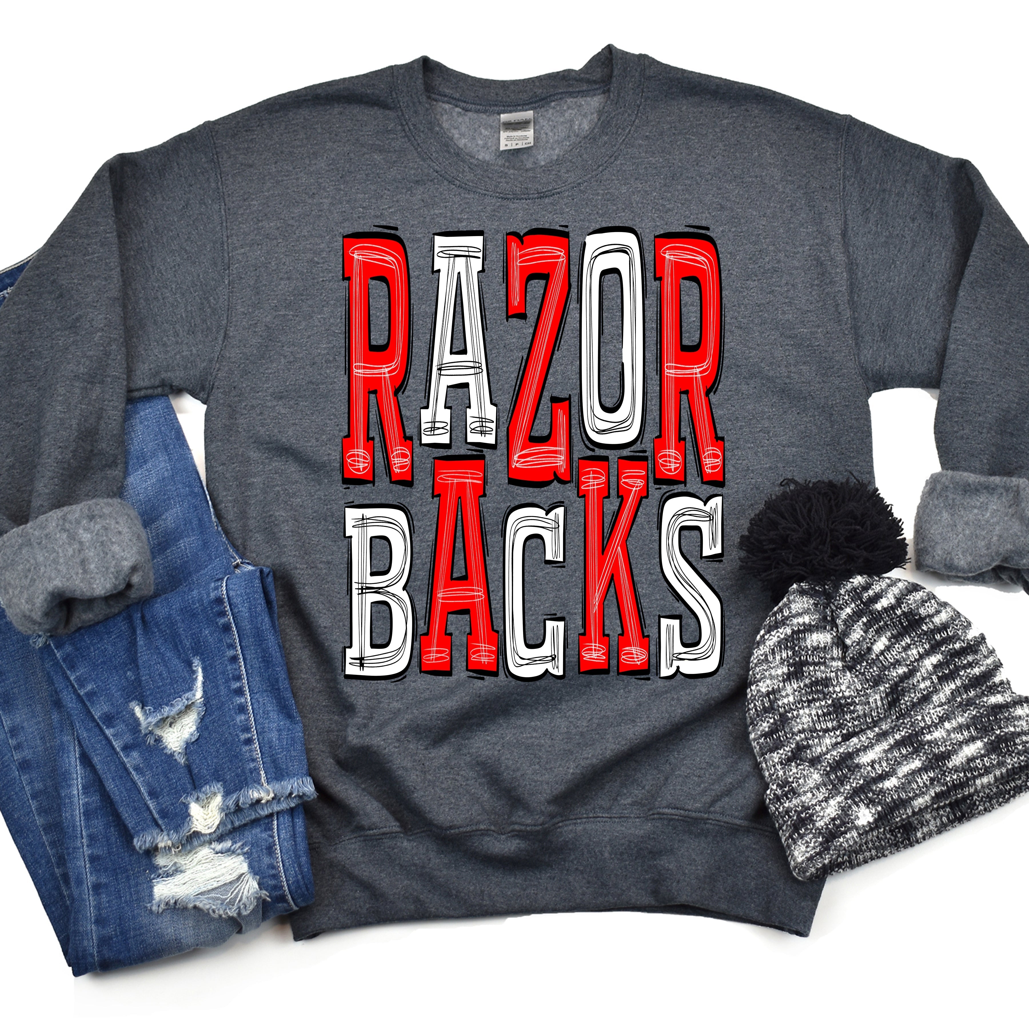 RAZORBACKS-RED-WHITE - Lovie T Designs