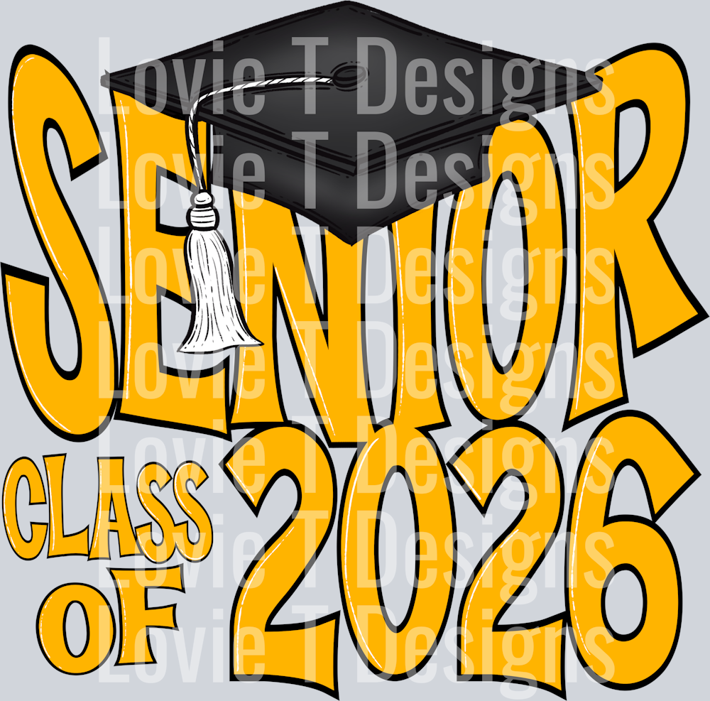 Senior Cap 2026 Ath Gold - Lovie T Designs