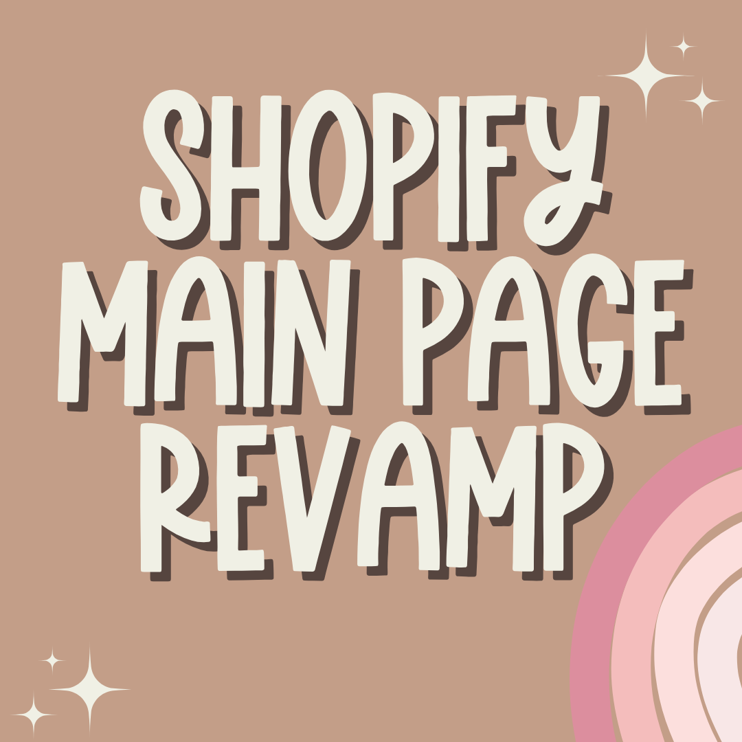 Shopify Main Page Revamp - Lovie T Designs