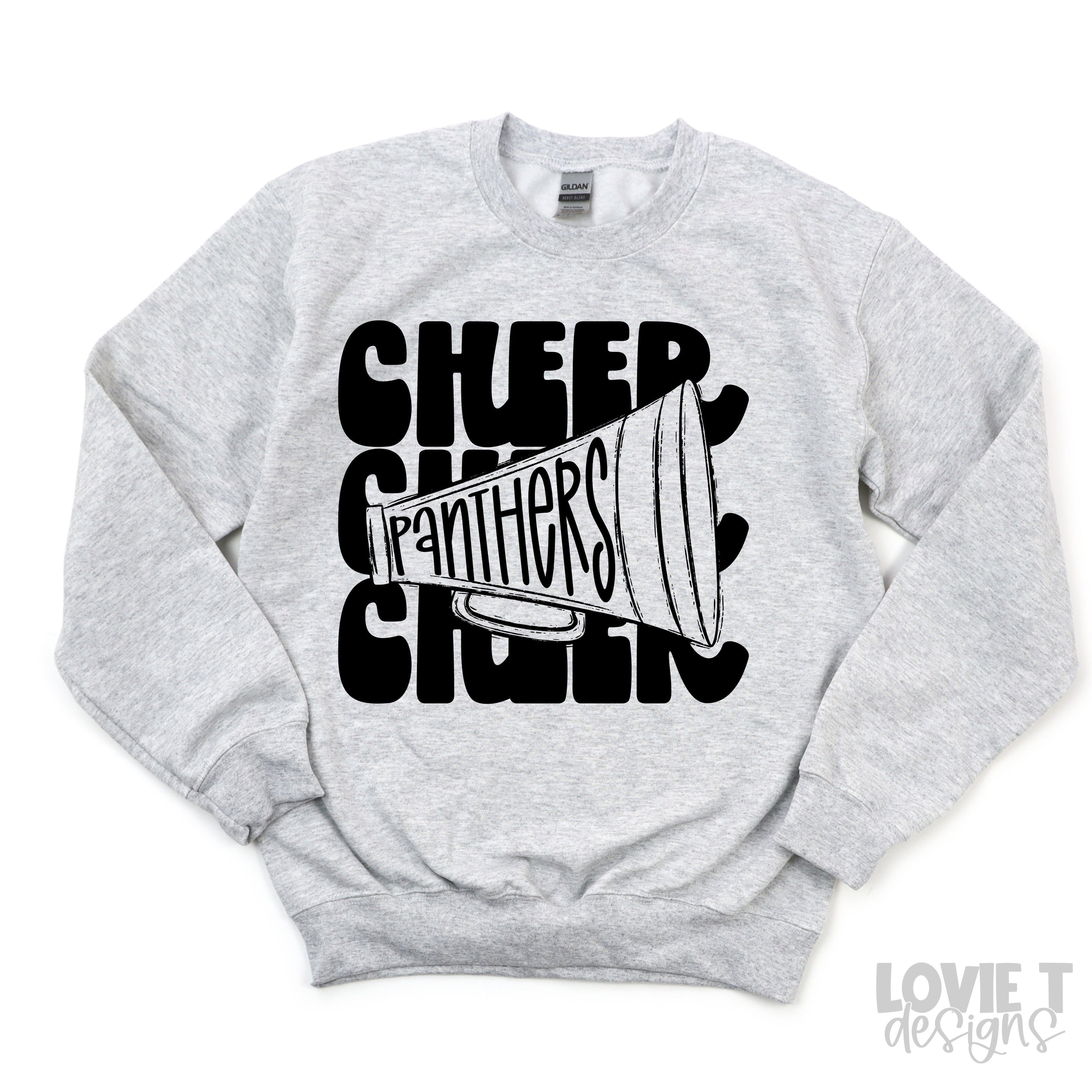 Stacked Mascots CHEER MEGAPHONE PANTHERS - Lovie T Designs