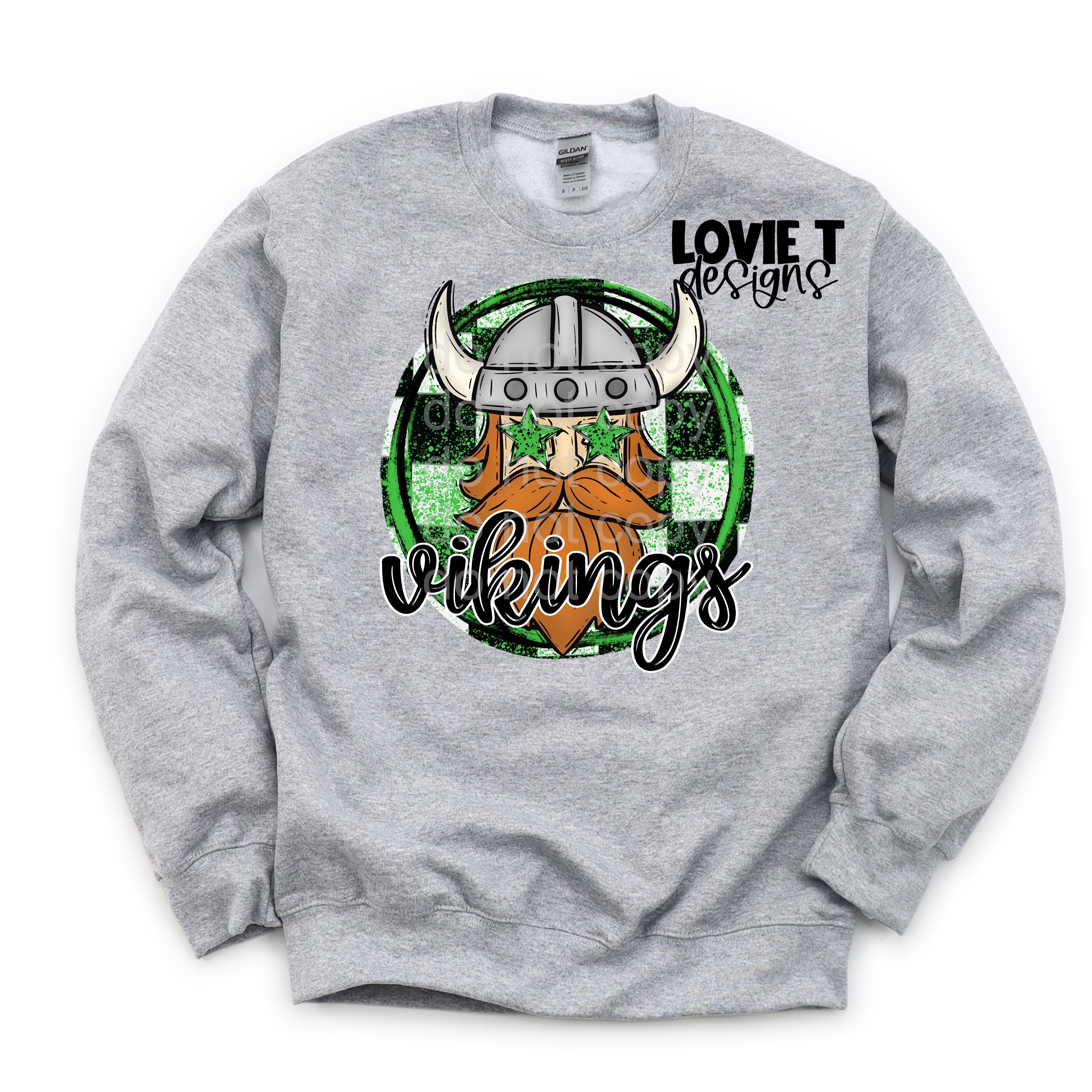 Vikings Green Preppy Mascots – Lovie T Designs