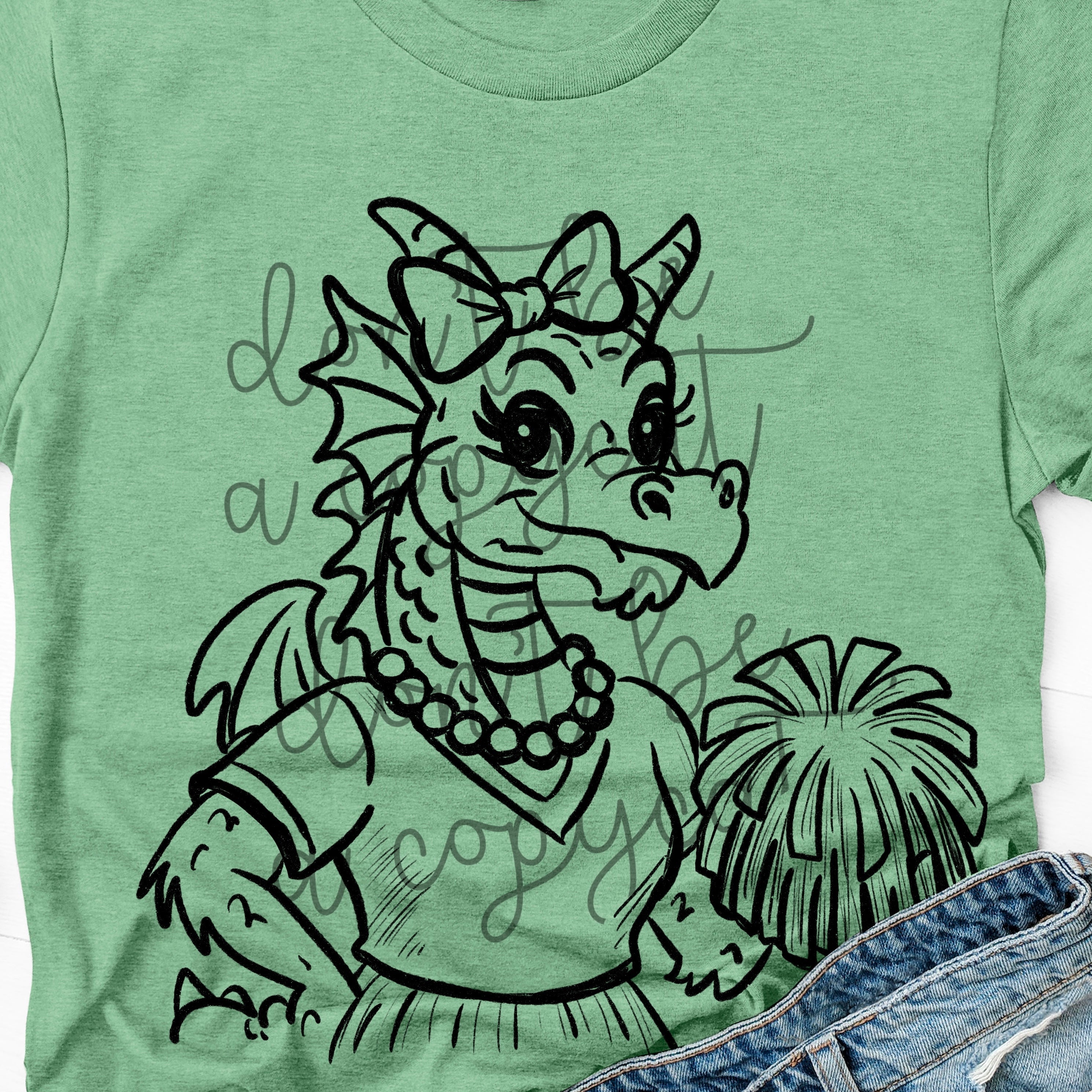 Vintage Cheer Mascots Dragon - Lovie T Designs
