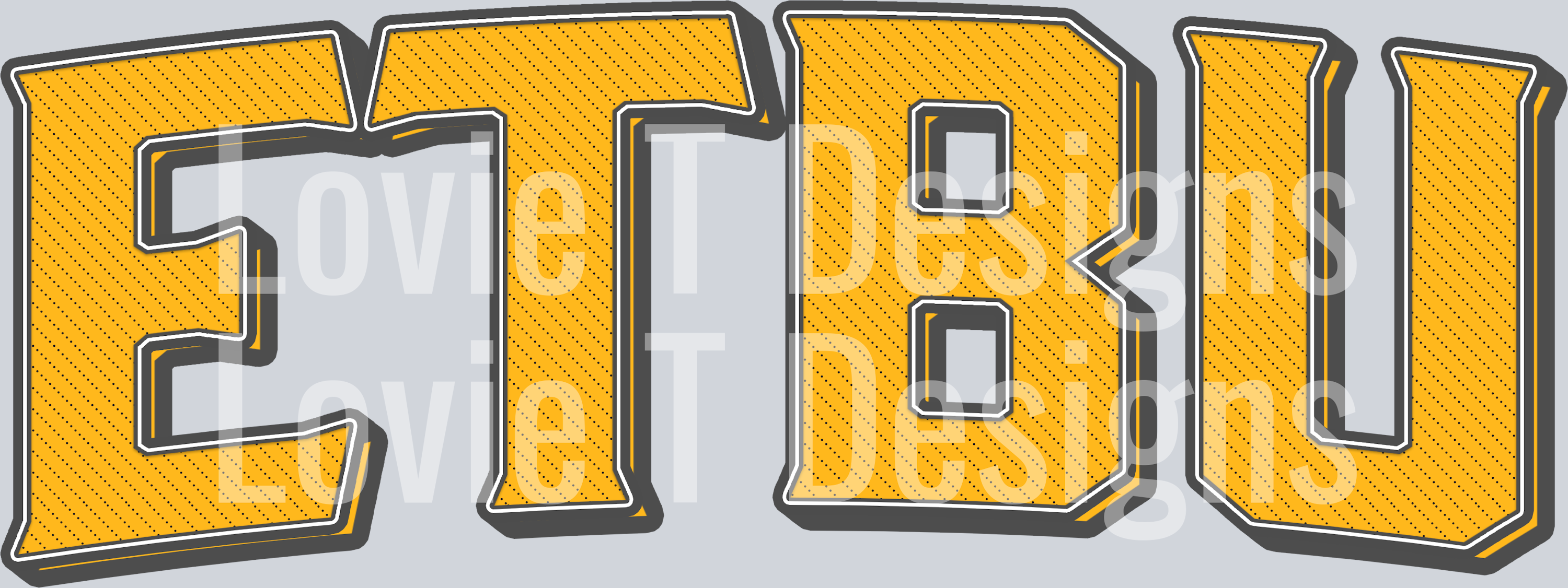 Vintage Mascot ETBU ATH GOLD - Lovie T Designs