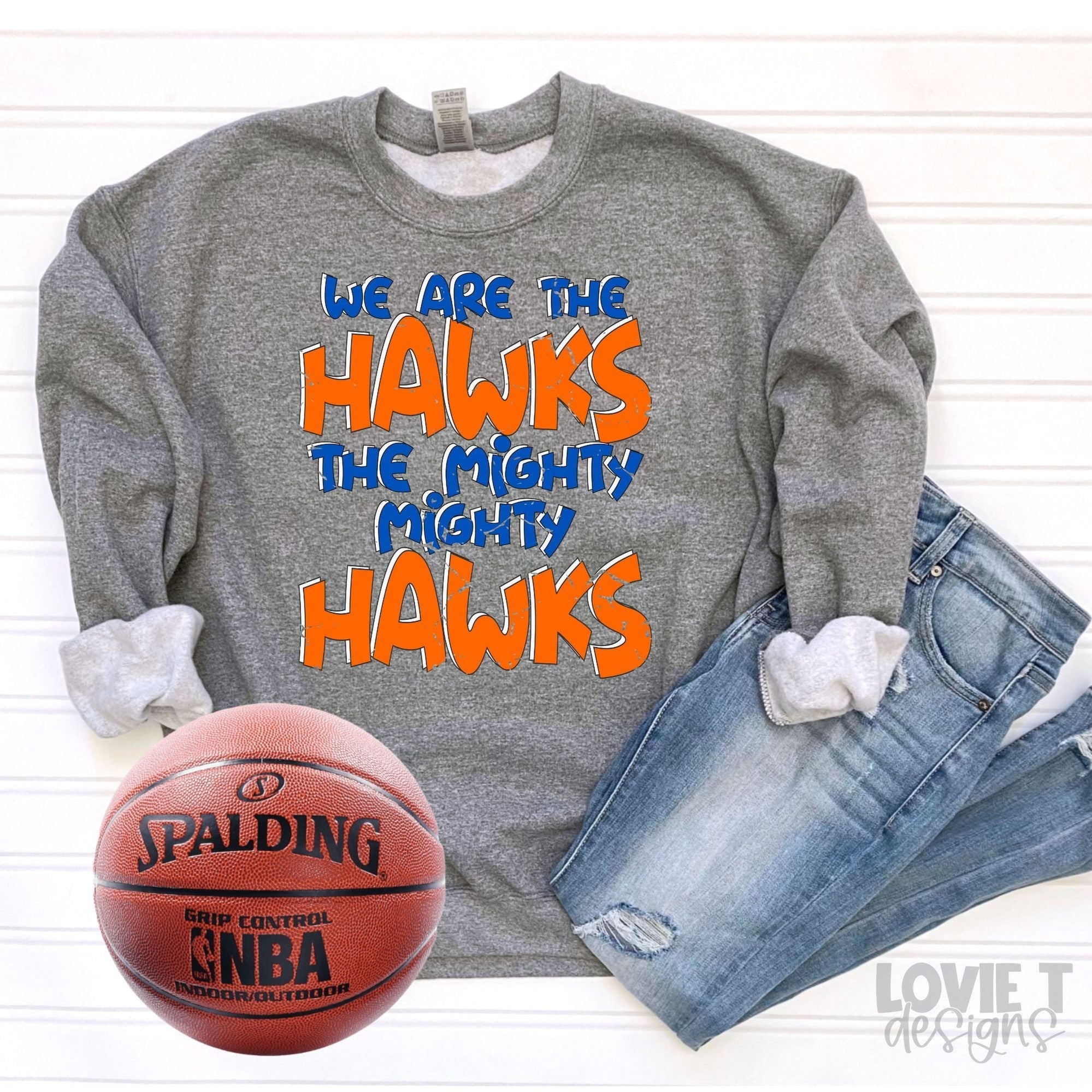 We Are The Hawks Orange and Blue - Lovie T Designs